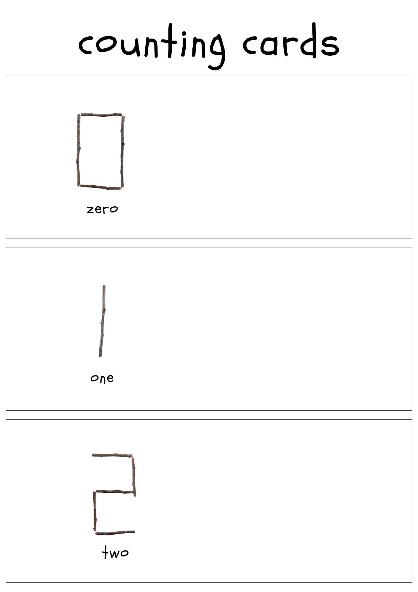 Loose Parts Card, Wood Stick Math Cards, Nature Loose Parts, Montessori ...