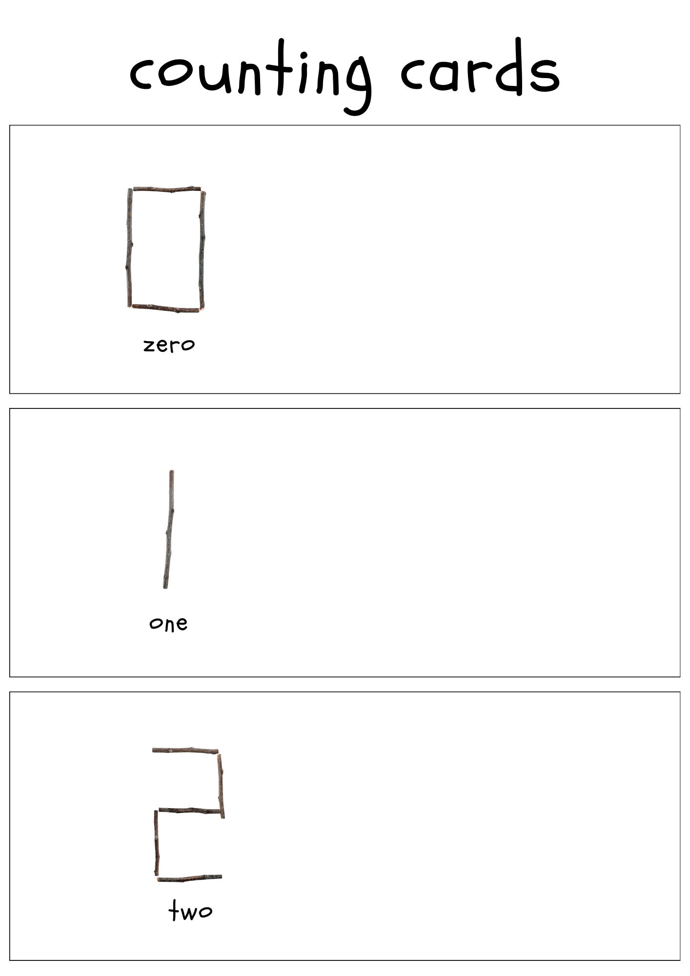 Loose Parts Card, Wood Stick Math Cards, Nature Loose Parts, Montessori ...