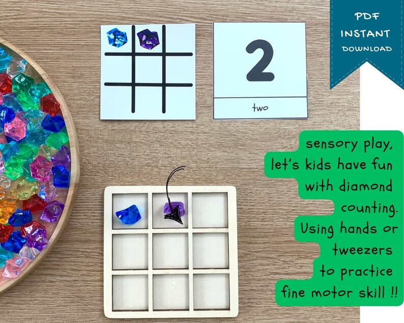 Loose Parts Cards,diamond Pattern Practices, Color Sorting Pattern, 1 ...