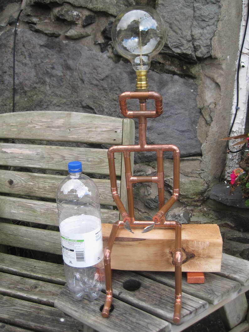 Lamp Copper Pipe Robot Figure - Etsy