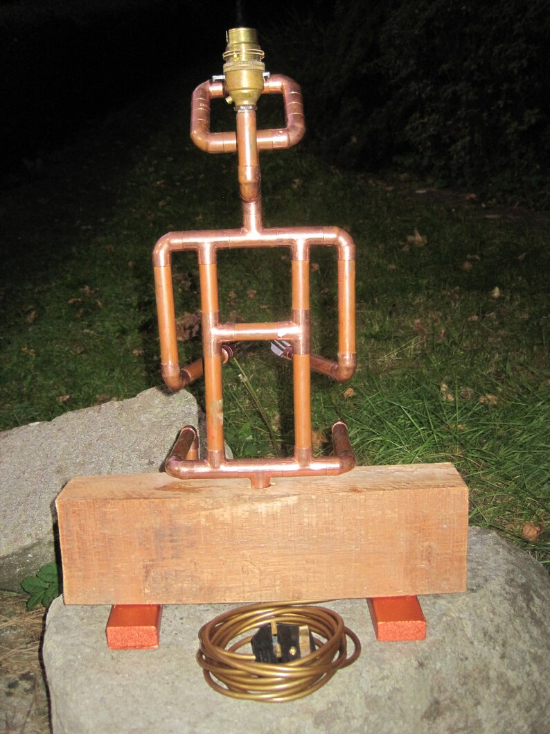 Lamp Copper Pipe Robot Figure - Etsy