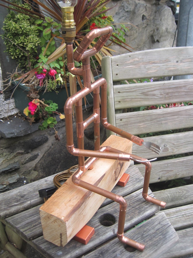 Lamp Copper Pipe Robot Figure - Etsy