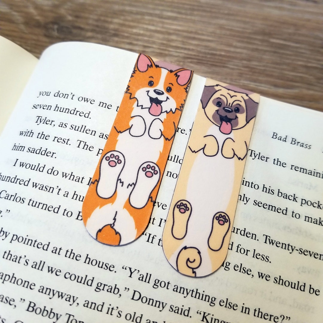 Corgi and Pug Dogs - Magnetic Bookmarks (pack of 2) - Etsy