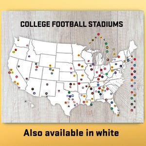 Printable College Football Stadium Map - Digital Download - Etsy Canada