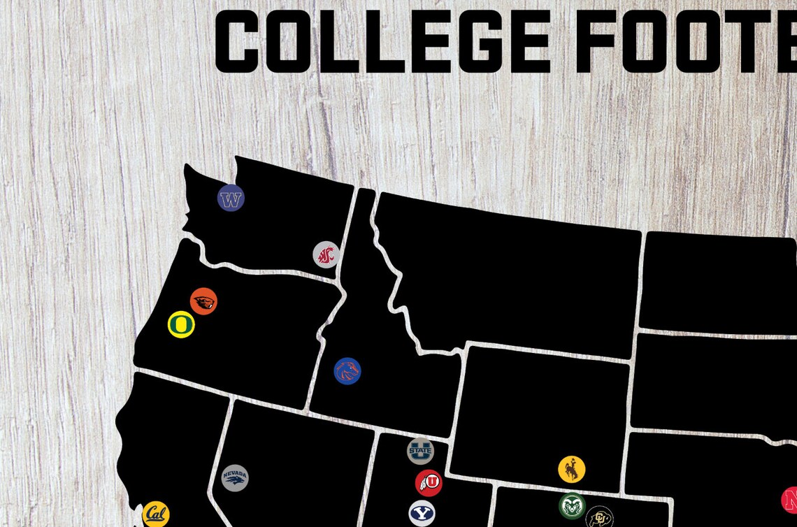 Printable College Football Stadium Map Digital Download - Etsy Canada