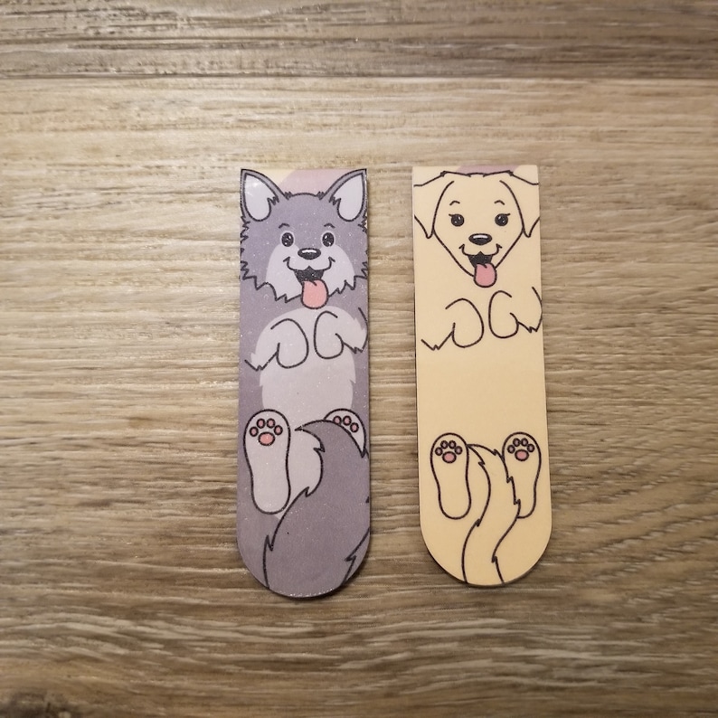 Wolf and Lab Dogs - Magnetic Bookmarks (pack of 2) - Etsy