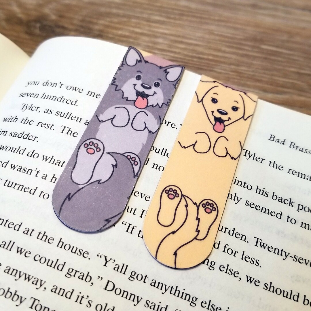Wolf and Lab Dogs - Magnetic Bookmarks (pack of 2) - Etsy