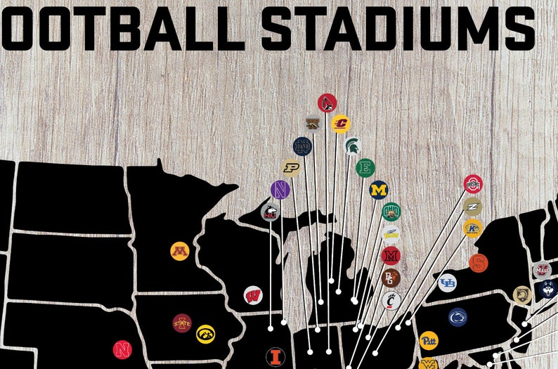 Printable College Football Stadium Map Digital Download - Etsy Canada
