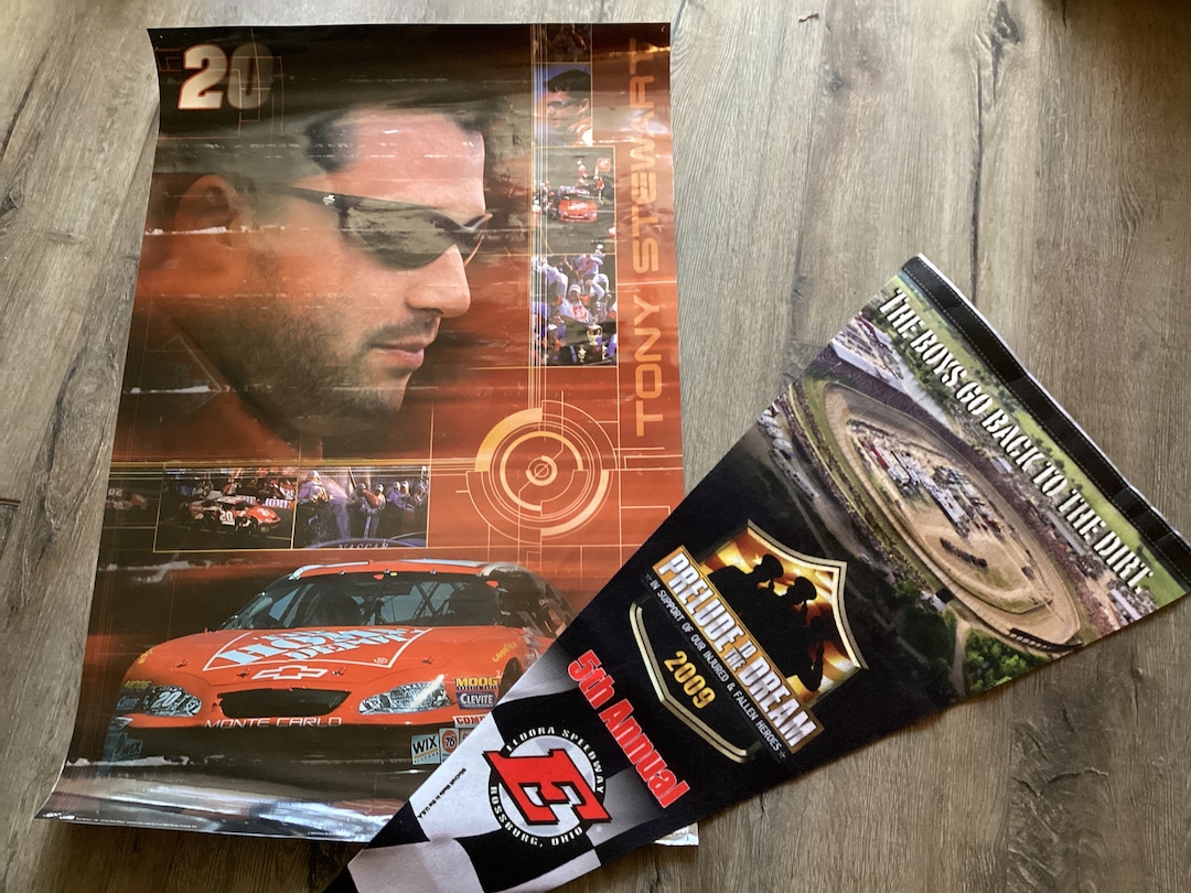 COMBO Vintage Tony Stewart Poster and Eldora Prelude to the Dream ...