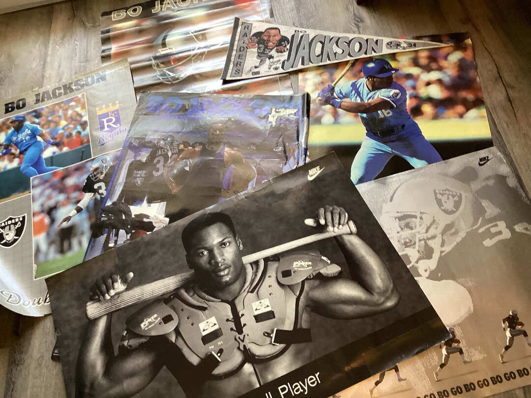 AUTHENTIC VINTAGE Bo Jackson Posters No Reprints Here, Black & Blue ...
