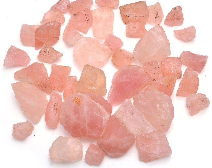 Raw Rose Quartz Crystal / Raw Rose Quartz Stone / Rough Stones / Raw ...