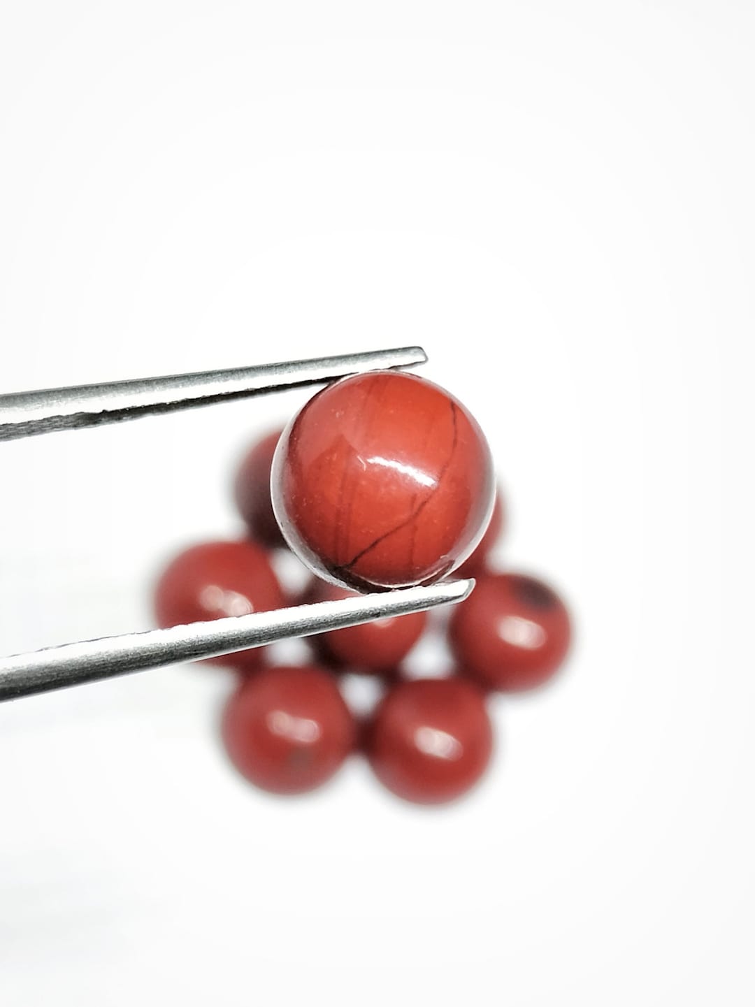 AAA GRADE Natural Red Jasper Round Cabochons 8 MM Smooth Polished Loose ...