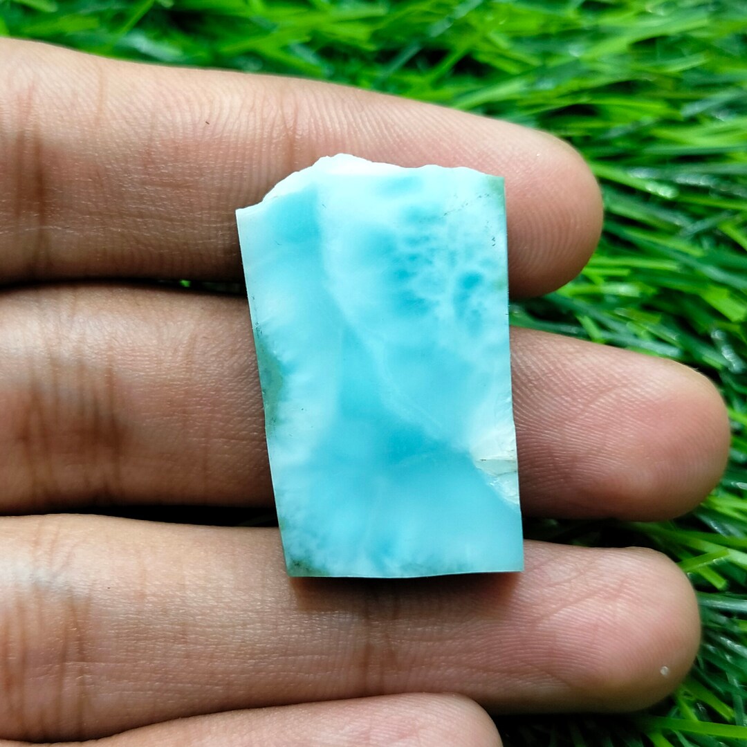 100% Natural Larimar Rough Slice Raw Larimar Slice Lairmar Gemstone ...
