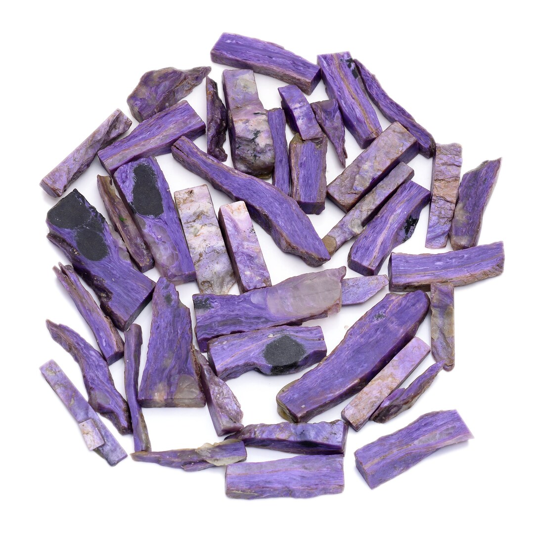 PURPLE GENUINE Rough Chaorite Specimen Raw Gemstone Charoite Long ...