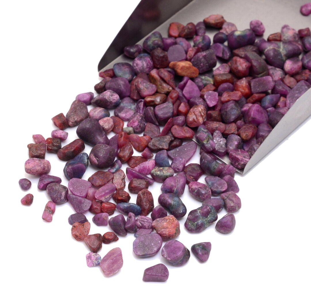 50 Pieces RUBY Raw Crystal - Loose Rough, Rough Ruby, Raw Ruby, Rough ...