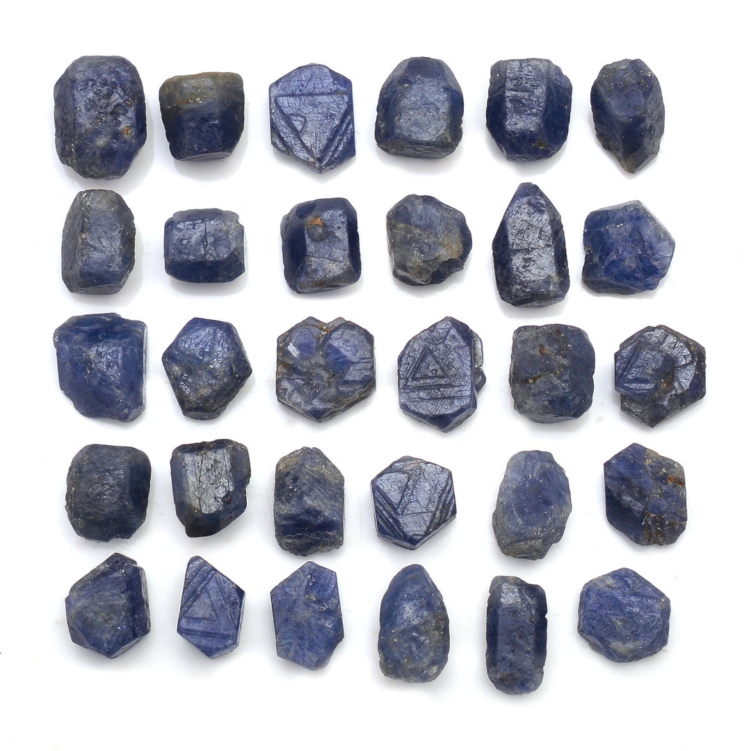 20 Piece Natural Blue Sapphire Rough Gemstones, AAA Grade, 5-8 MM - Etsy