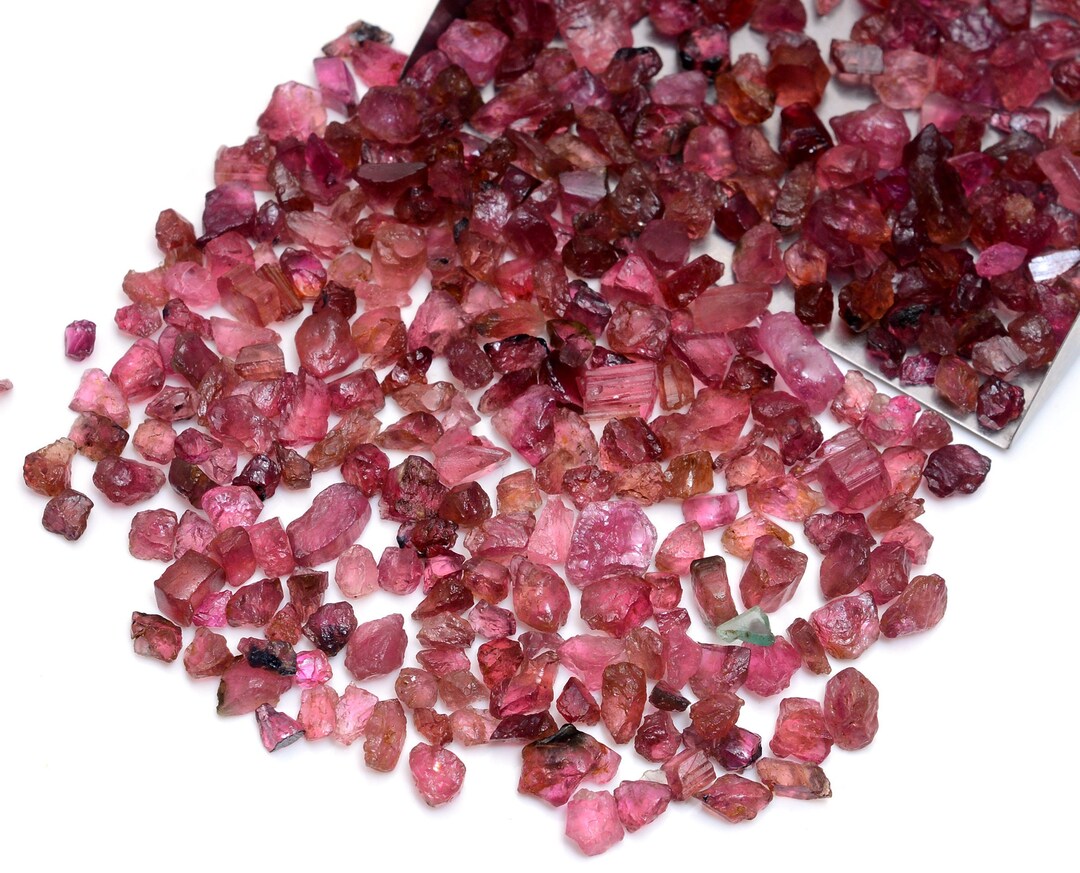 50 Pieces Lot AAA Quality Natural Pink Tourmaline,rough Tourmaline 3-6 ...