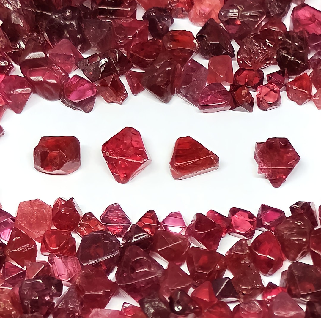 Red Spinel Rare Crystals and Rough Stones From Burma Rare Raw Spinel ...