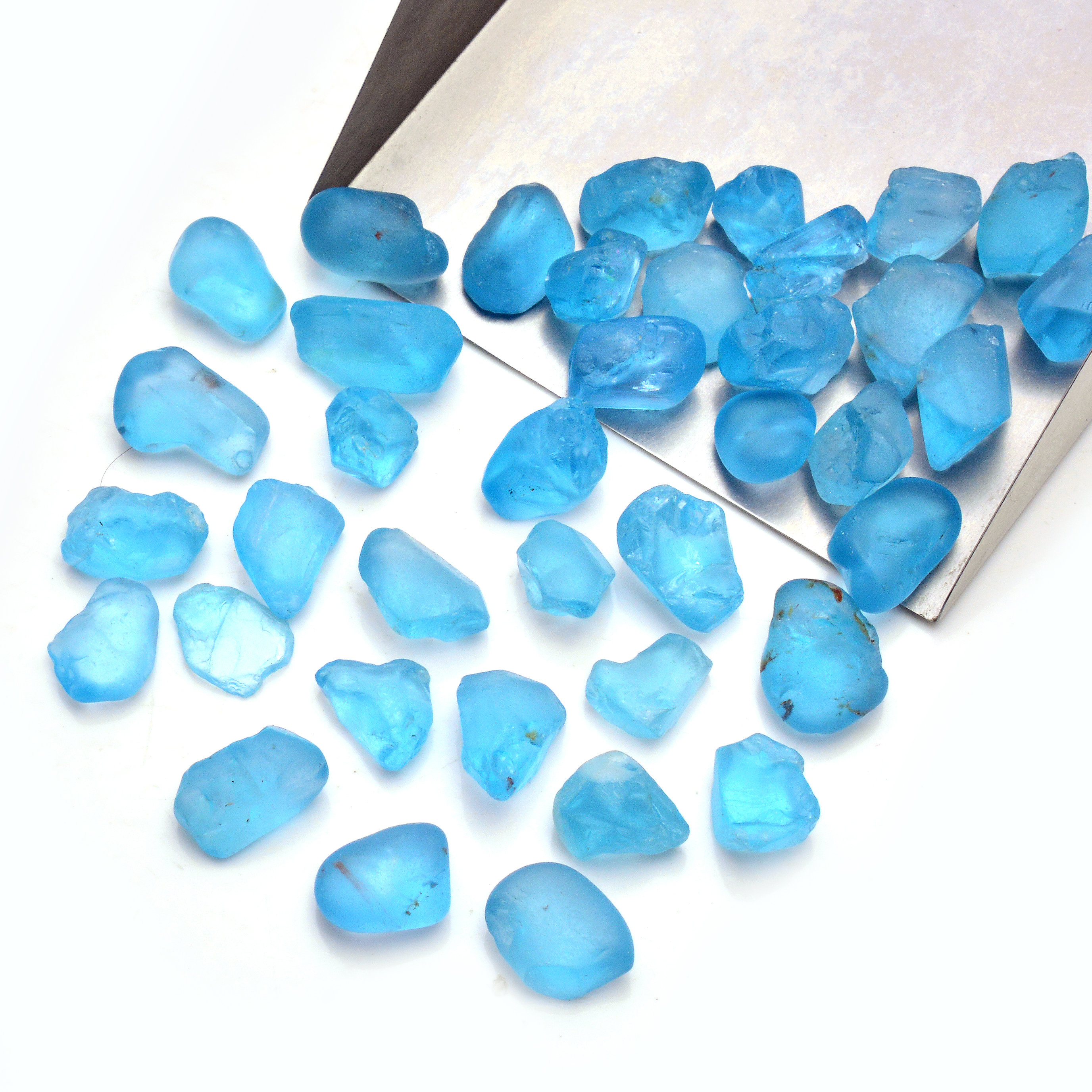 5 AAA Sky Blue Topaz Raw Gemstones – Rough Jewelry Stones (8-12mm) - Etsy