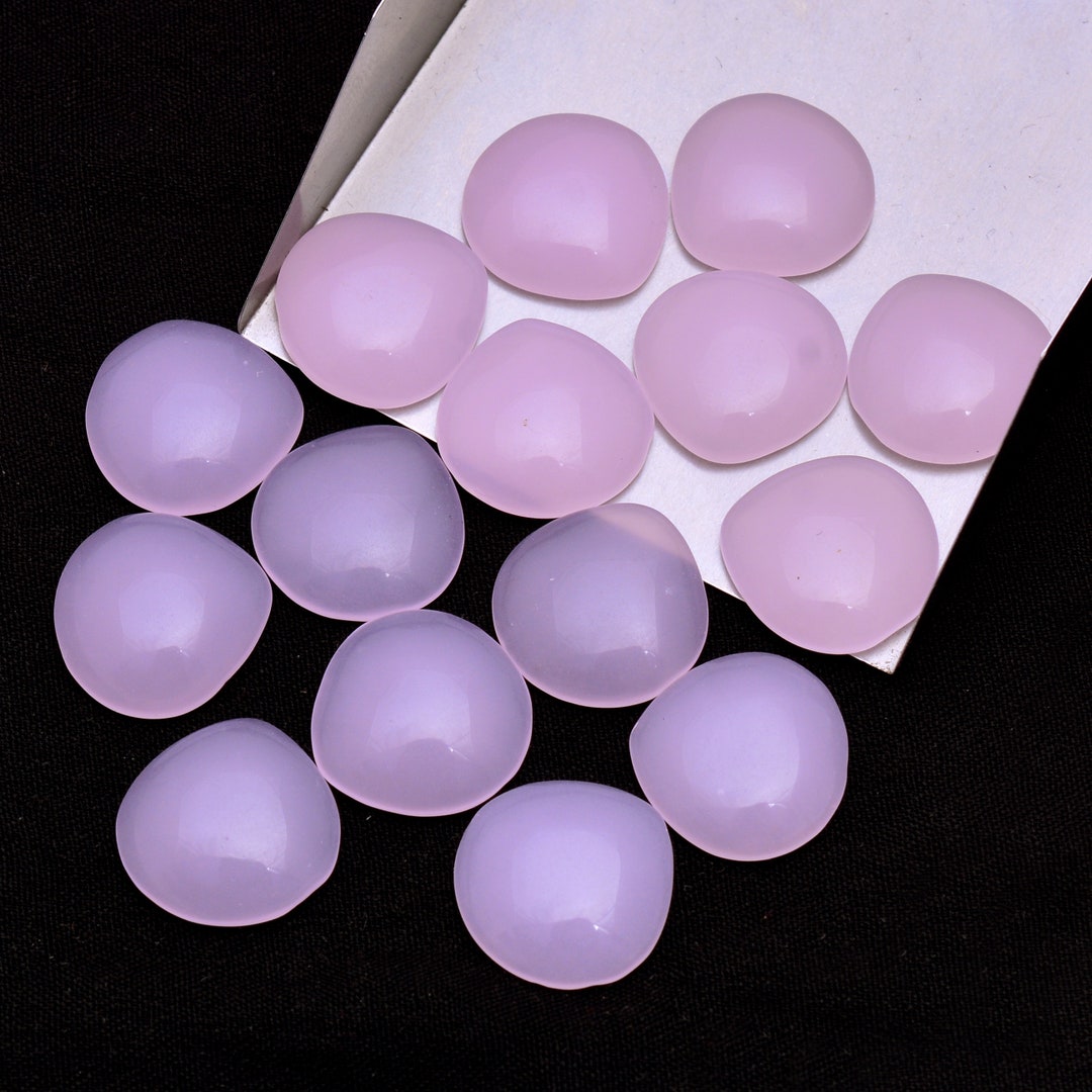 10 Piece's Rose Color Glass 16x16 MM, Well Polished Calibrated Loose ...