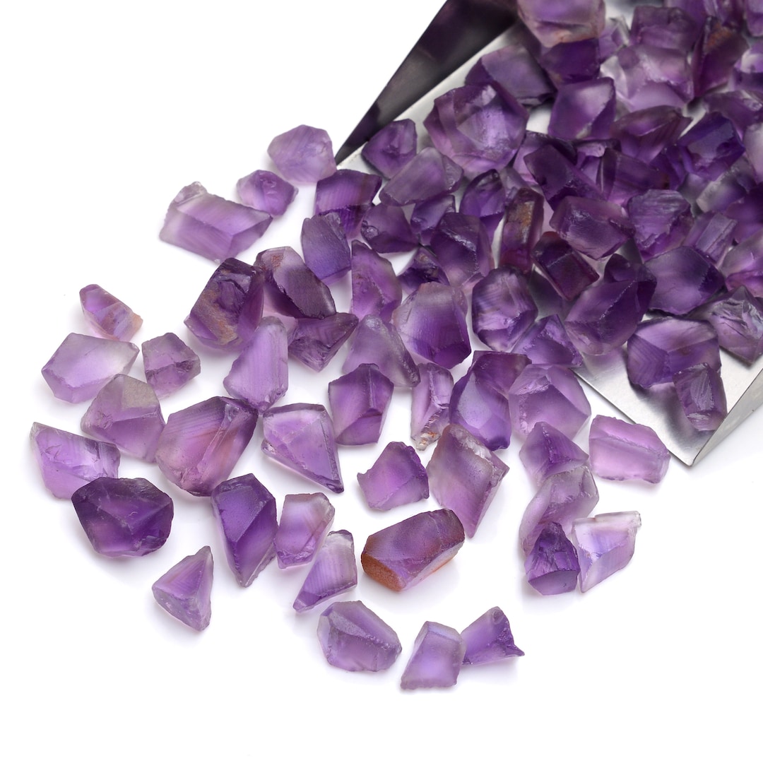 AAA Grade Natural Amethyst Raw Material Amethyst 6-12mm Rough Gemstone ...