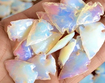 Opalite Arrowheads Metaphysical Glass Crescent Arrowhead - Etsy