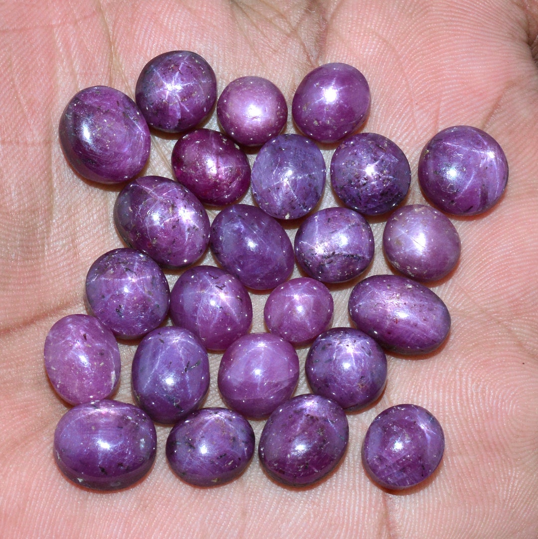 Natural Star Ruby Cabochon Lot, AAA Quality, Oval Mix Size - Etsy