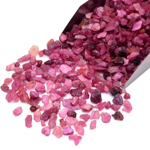 Red Ruby Crystal Chips | Ruby Mini Stones | 5-10mm Ruby Crystals | Gf ...