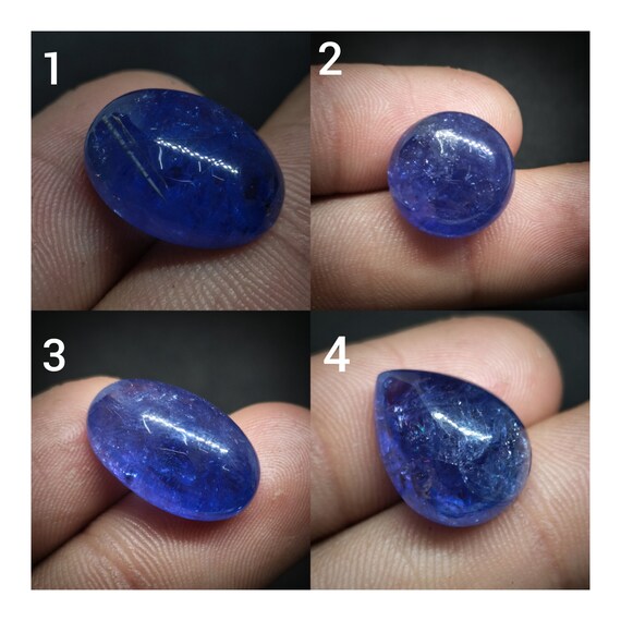 Tanzanite Cabochon Tanzanite jewelry AAA Quality Natural Tanzanite Cabochon Tanzanite Loose Stone Tanzanite Cabs For ring