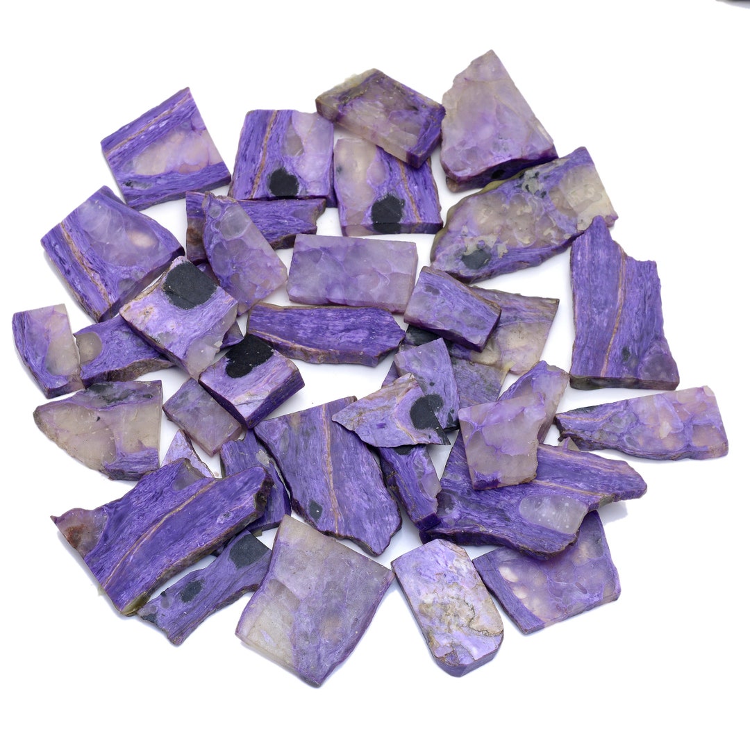 Raw Charoite Pieces, Rough Charoite, Genuine Charoite Crystal, Healing ...