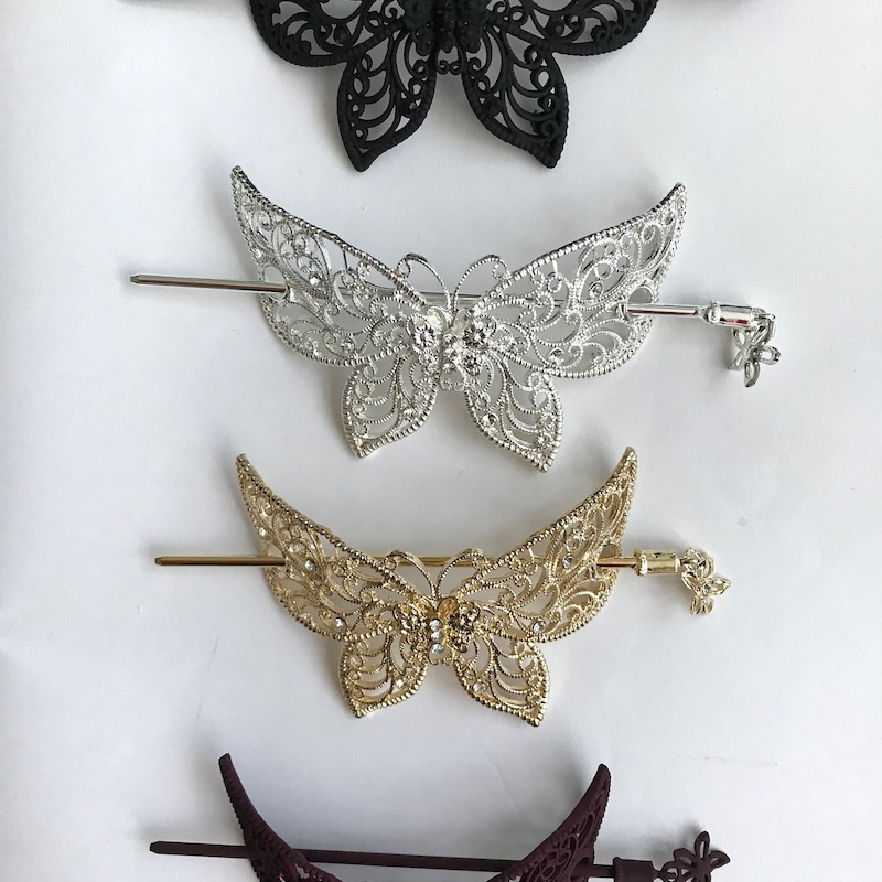 Butterfly Hair Barrette - Etsy