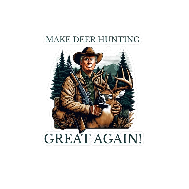 Trump Deer Hunting MAGA 2024 Vinyl Decal - Etsy