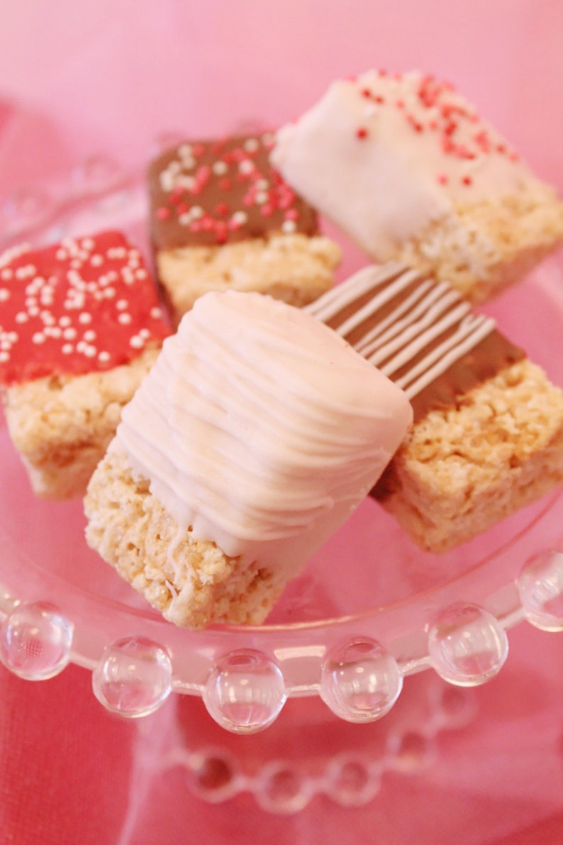 Valentine Chocolate Covered Mini Rice Krispie Treats 2 Dozen | Etsy