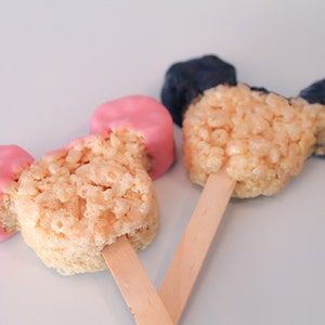 Mickey Mouse / Minnie Mouse Ears Chocolate Covered Rice Krispies Treats ...