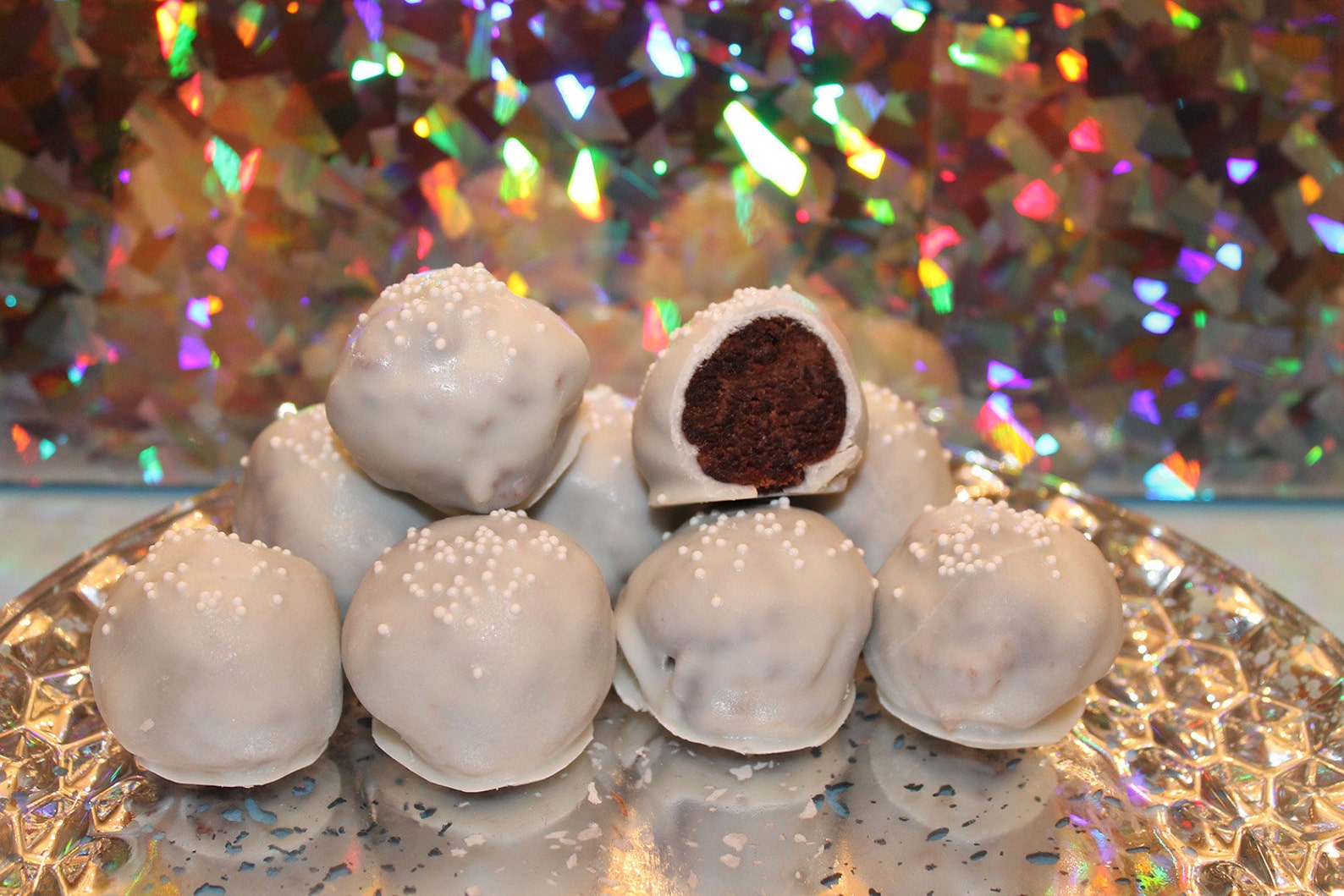 Snowball White Chocolate Covered Brownie Bites 1 Dozen - Etsy