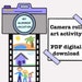 Camera Roll Art Activity, All About Me, Summer Vacation, Digital ...