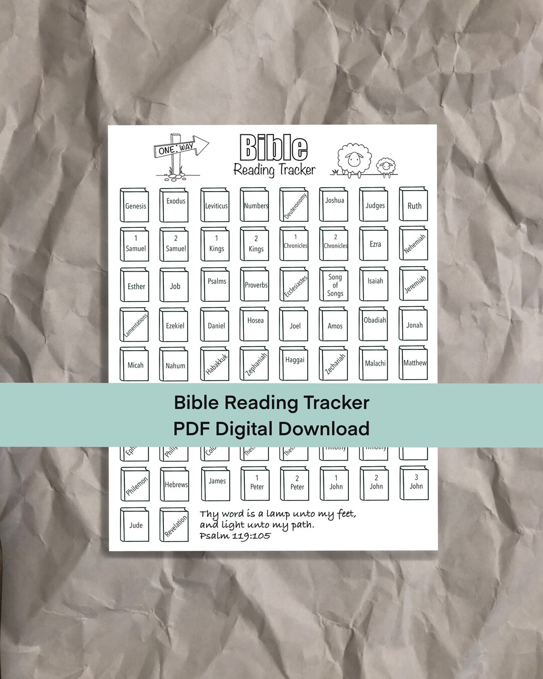 Bible Reading Tracker PDF Digital Download Printable, Coloring Page ...
