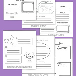 All About Biography Flip Book PDF Printable, Who Was, Research Project ...
