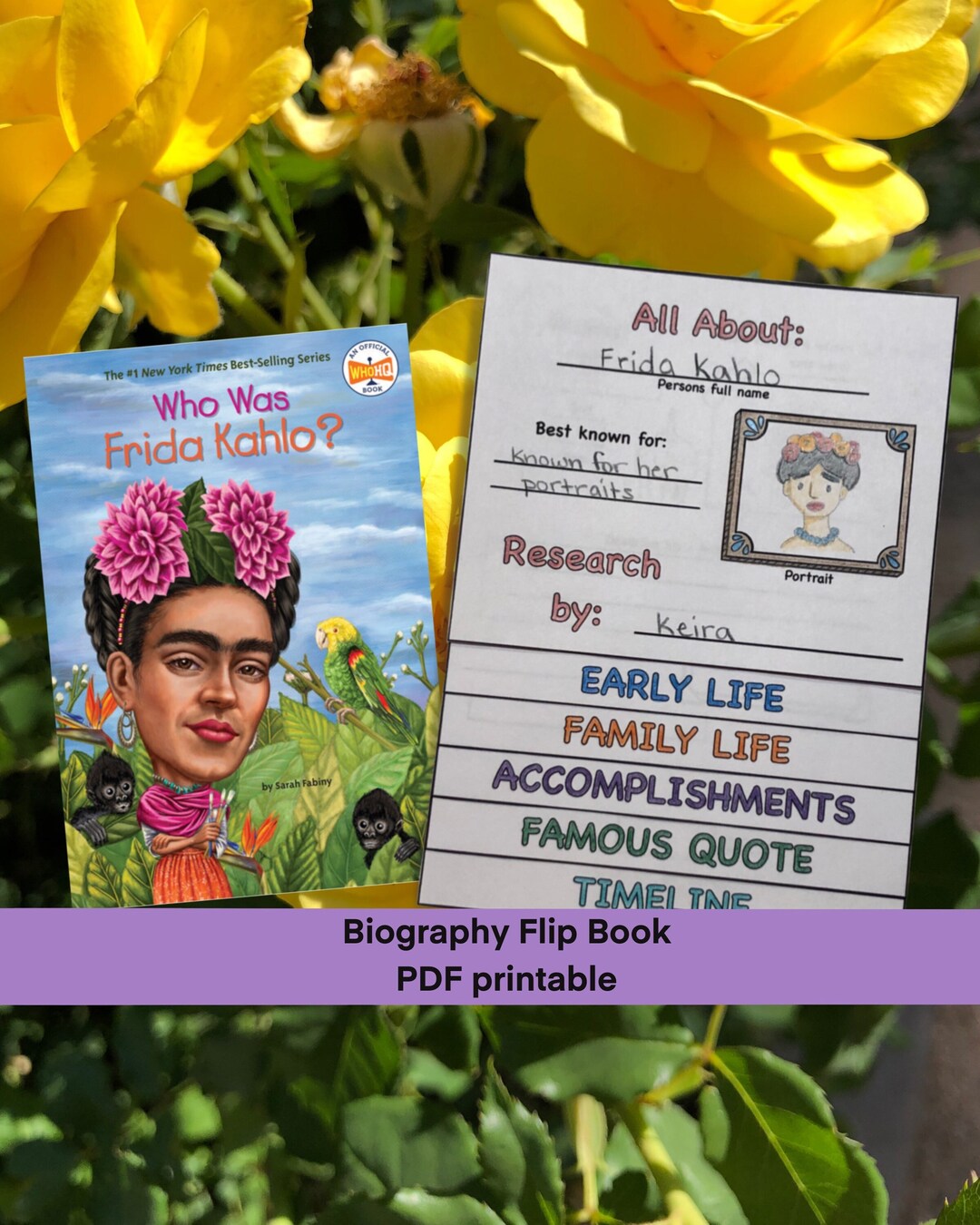 All About Biography Flip Book PDF Printable, Who Was, Research Project ...