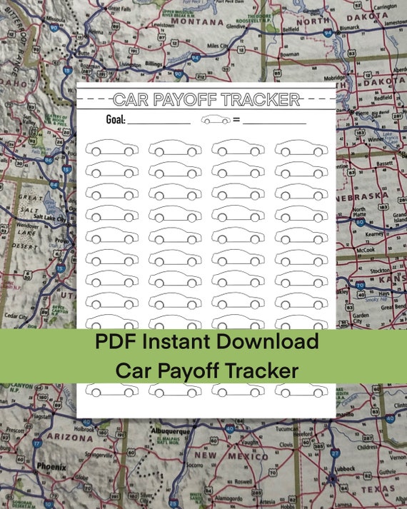 PDF Printable Car Payoff Tracker Digital Download Instant | Etsy