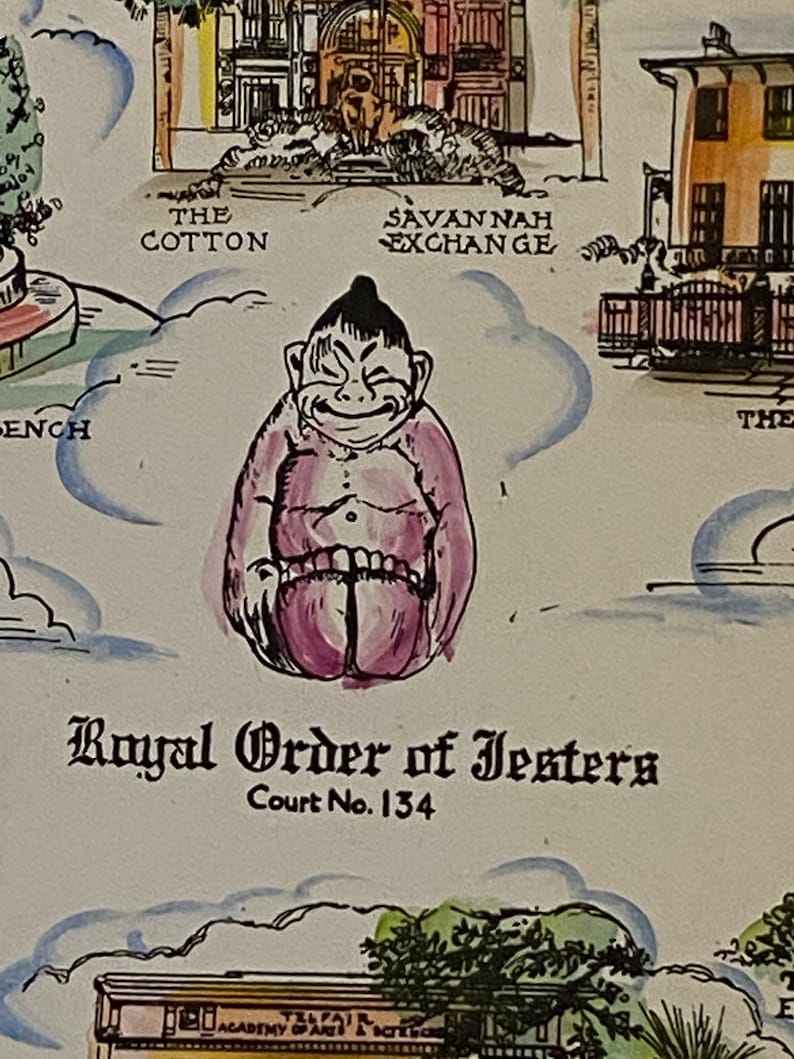 Vintage Royal Order of Jesters Savannah Tin Tray - Etsy