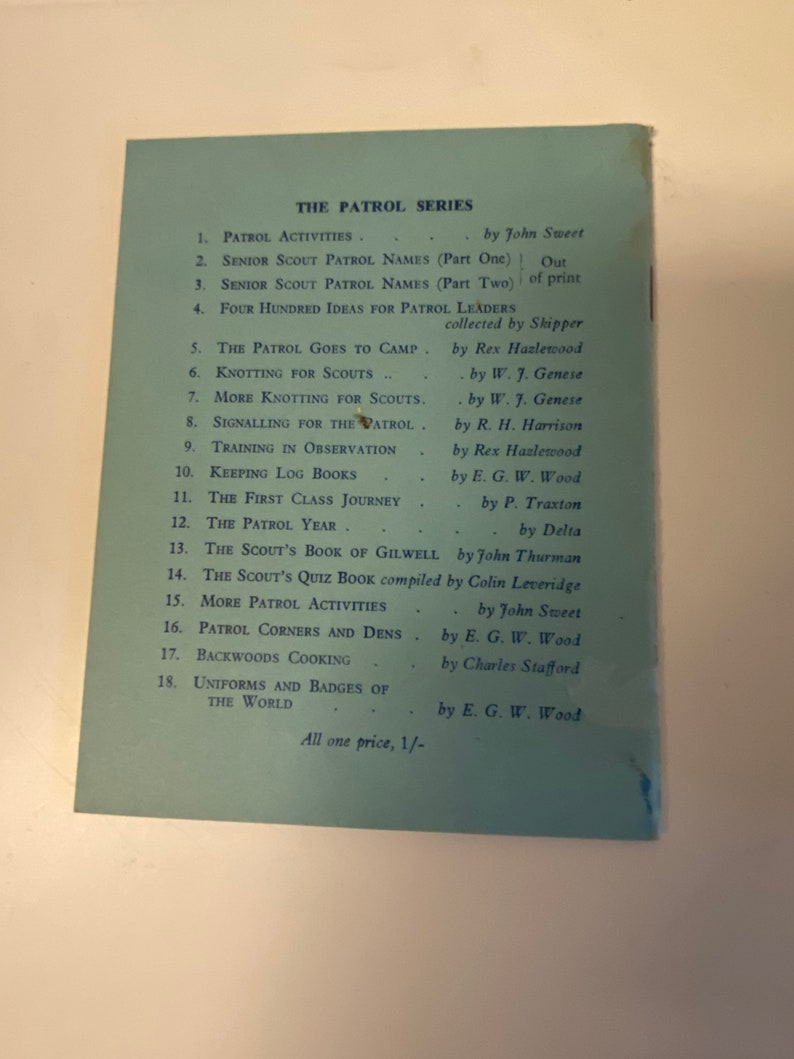 Vintage Scout Patrol Corners and Dens Booklet - Etsy