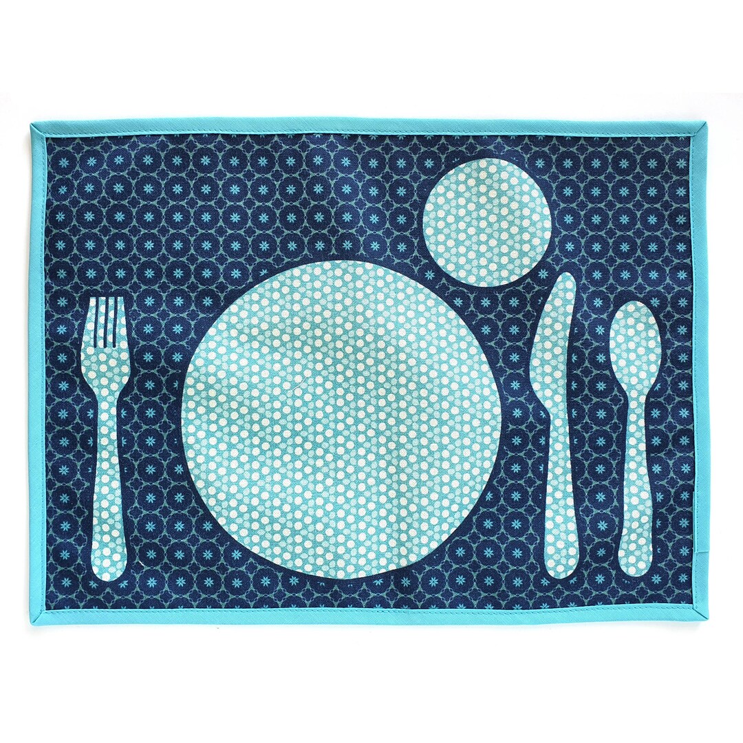 Printed on Cotton - Montessori Placemat - Fabric Printed Table Setting ...