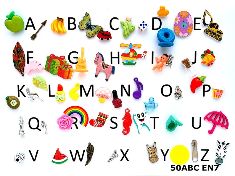 ABC English Alphabet Objects Montessori Sound Box Miniatures | Etsy UK