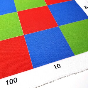Checkerboard Fabric Math Mat Montessori Cotton Working Mat Mathematics ...