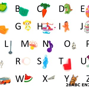 ABC English Alphabet Objects Montessori Sound Box Miniatures - Etsy