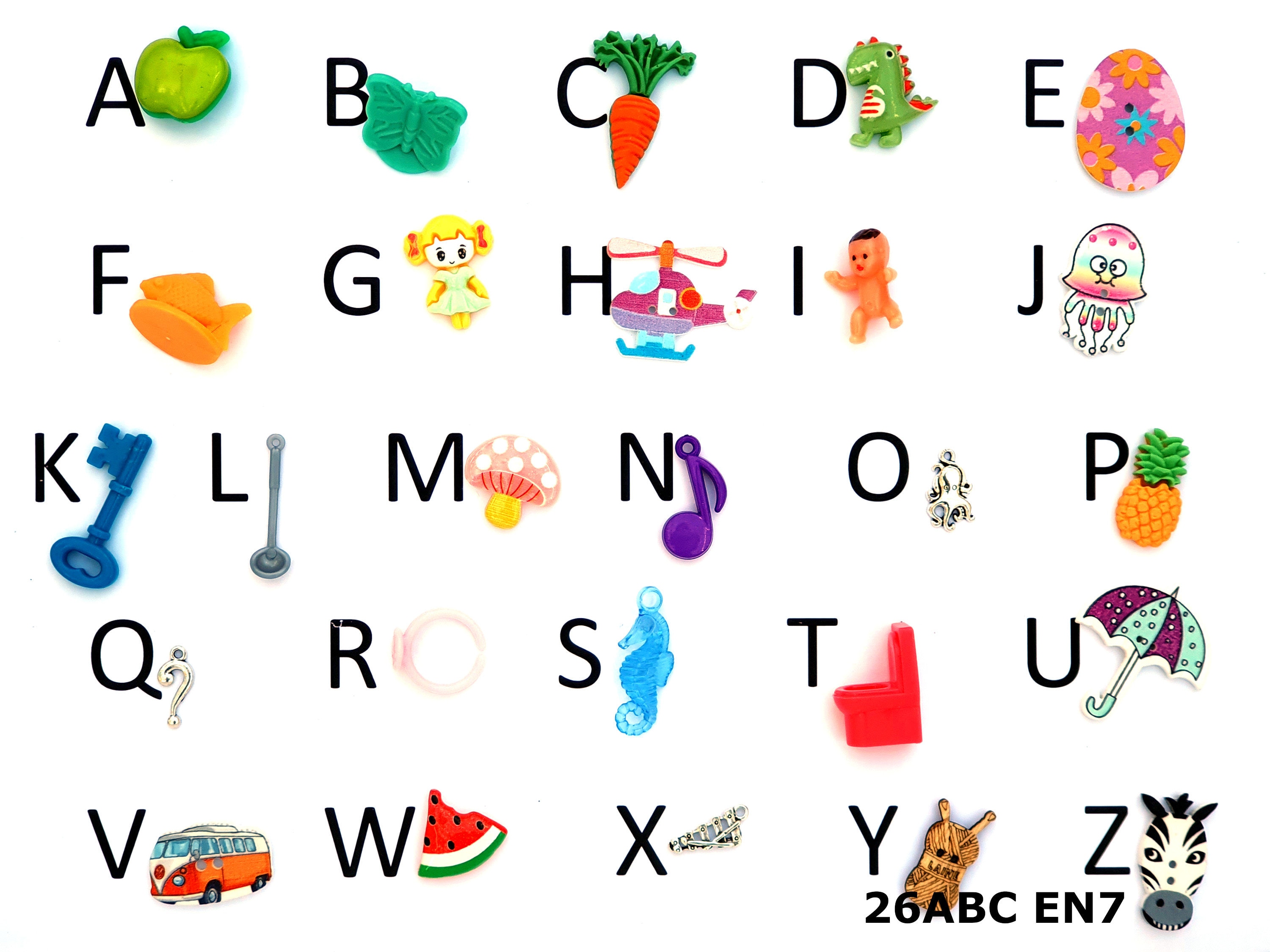 ABC English Alphabet Objects Montessori Sound Box Miniatures | Etsy UK