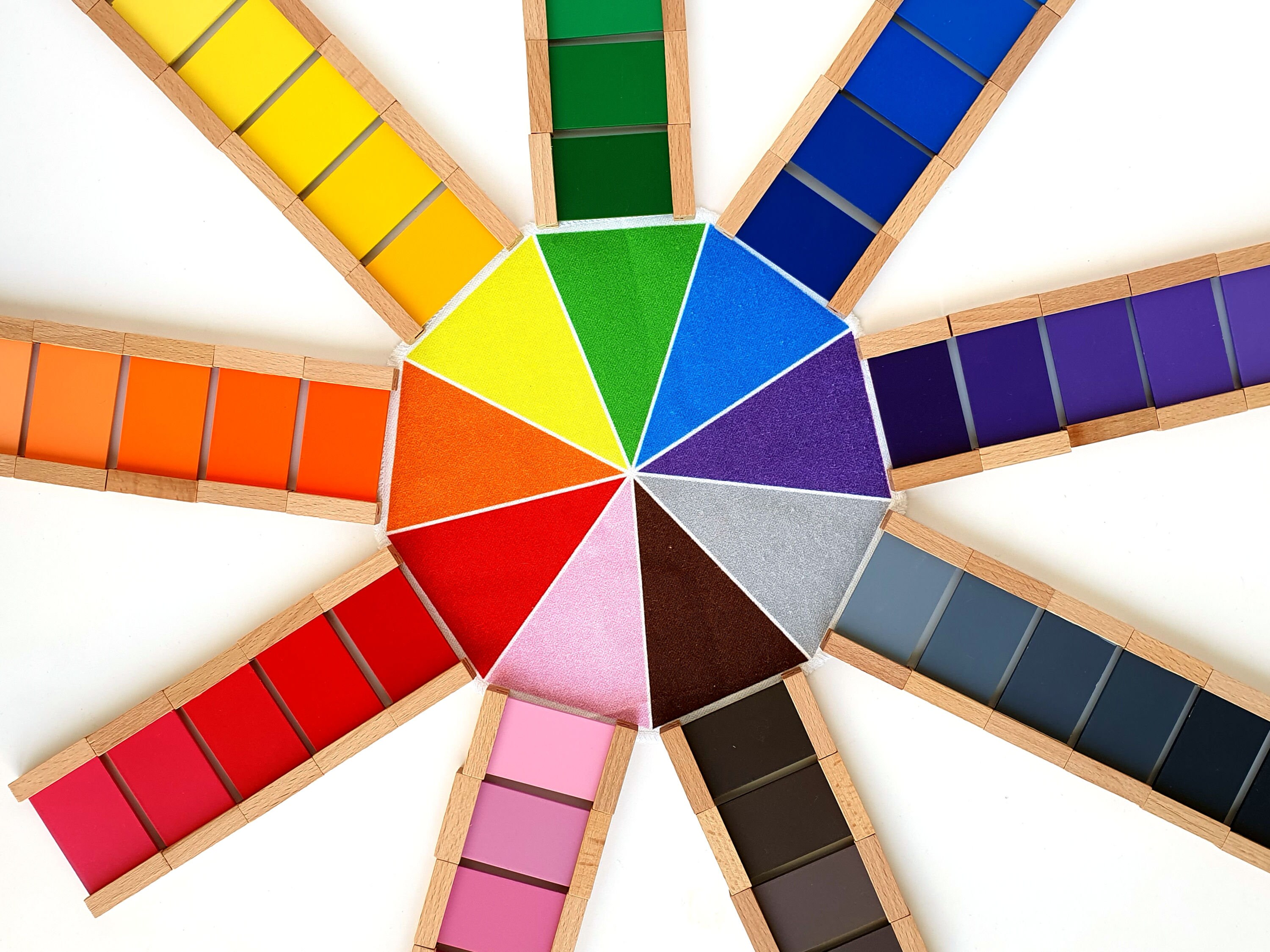 Color Sorting Fabric Enneagon - Classification of Montessori Color Box ...
