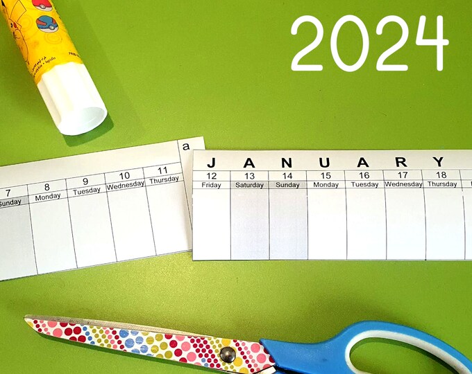 PDF Linear Calendar Montessori Time Beam Waldorf Anual Calendar 2024 - Etsy