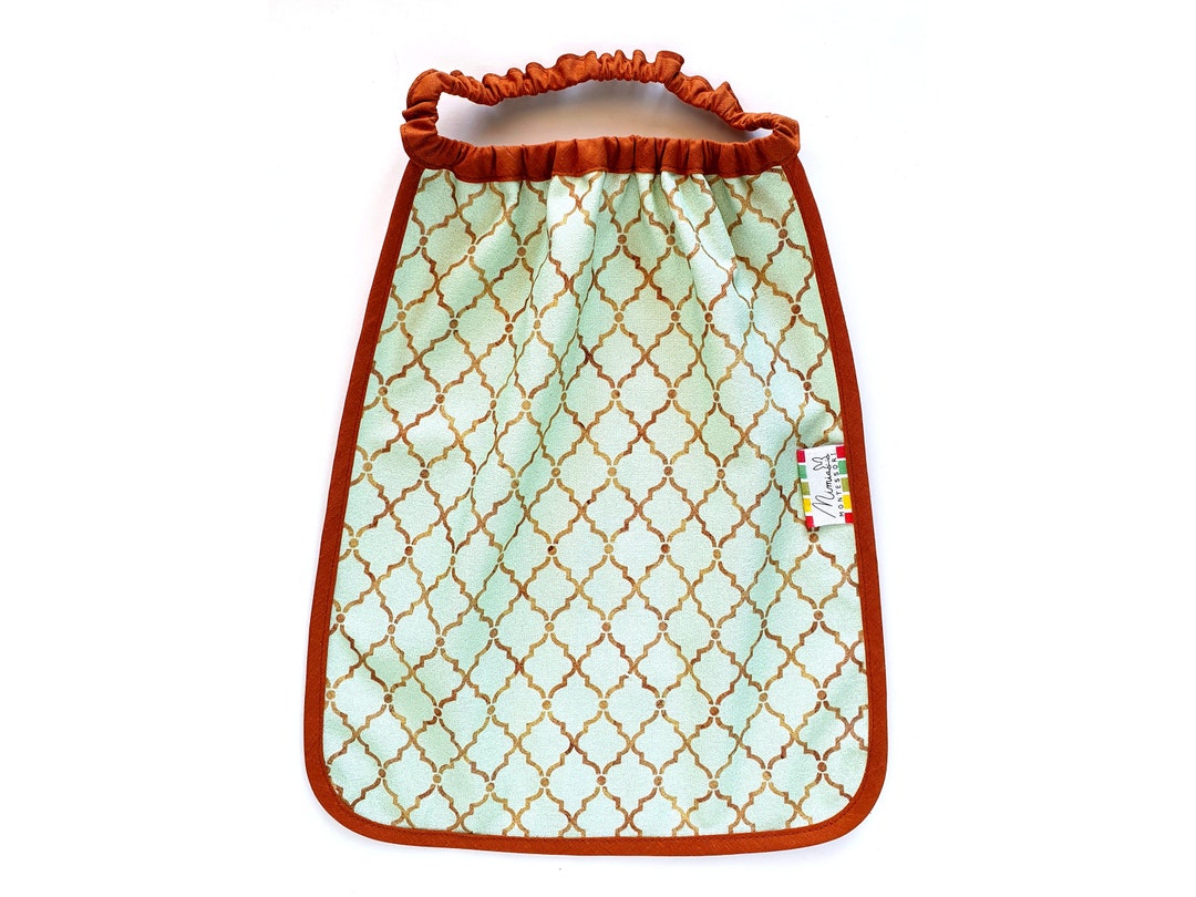 Elastic Montessori Bib Waterresistant or Adsorbent Cotton Fabric Mint ...